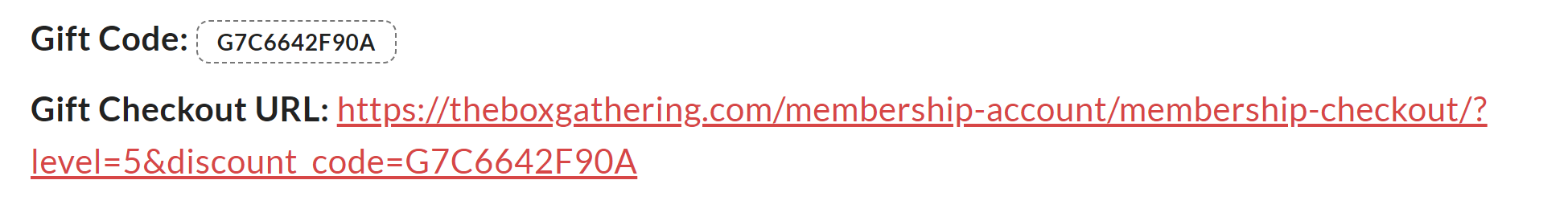 Gift Membership – The Box Gathering
